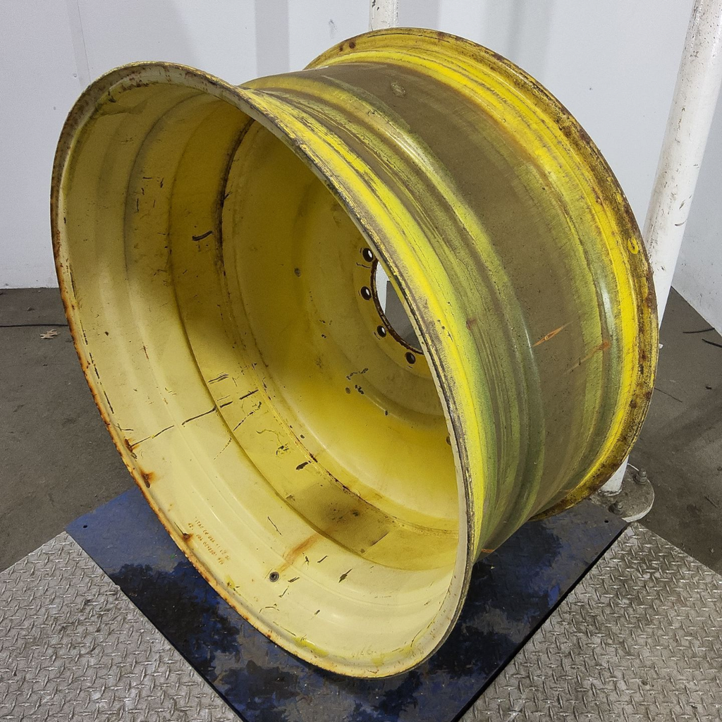 USED 20"W x 42"D, John Deere Yellow 10-Hole Formed Plate , -12.12" Offset for Sale | NTS Tire Supply